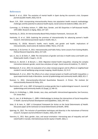 Incorporating Intersectionality in Evaluation of Policy Impacts on Health Equity. A quick guide ...