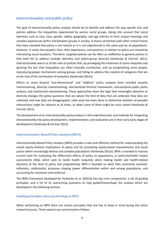 Incorporating Intersectionality in Evaluation of Policy Impacts on ...