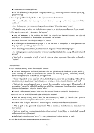 Incorporating Intersectionality in Evaluation of Policy Impacts on ...