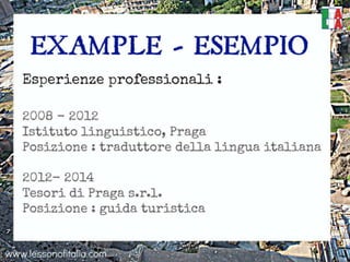COMPLETE GUIDE : Your Italian CV | PPTX | Resume Writing and Advice ...