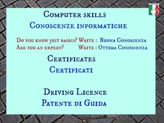 COMPLETE GUIDE : Your Italian CV | PPT