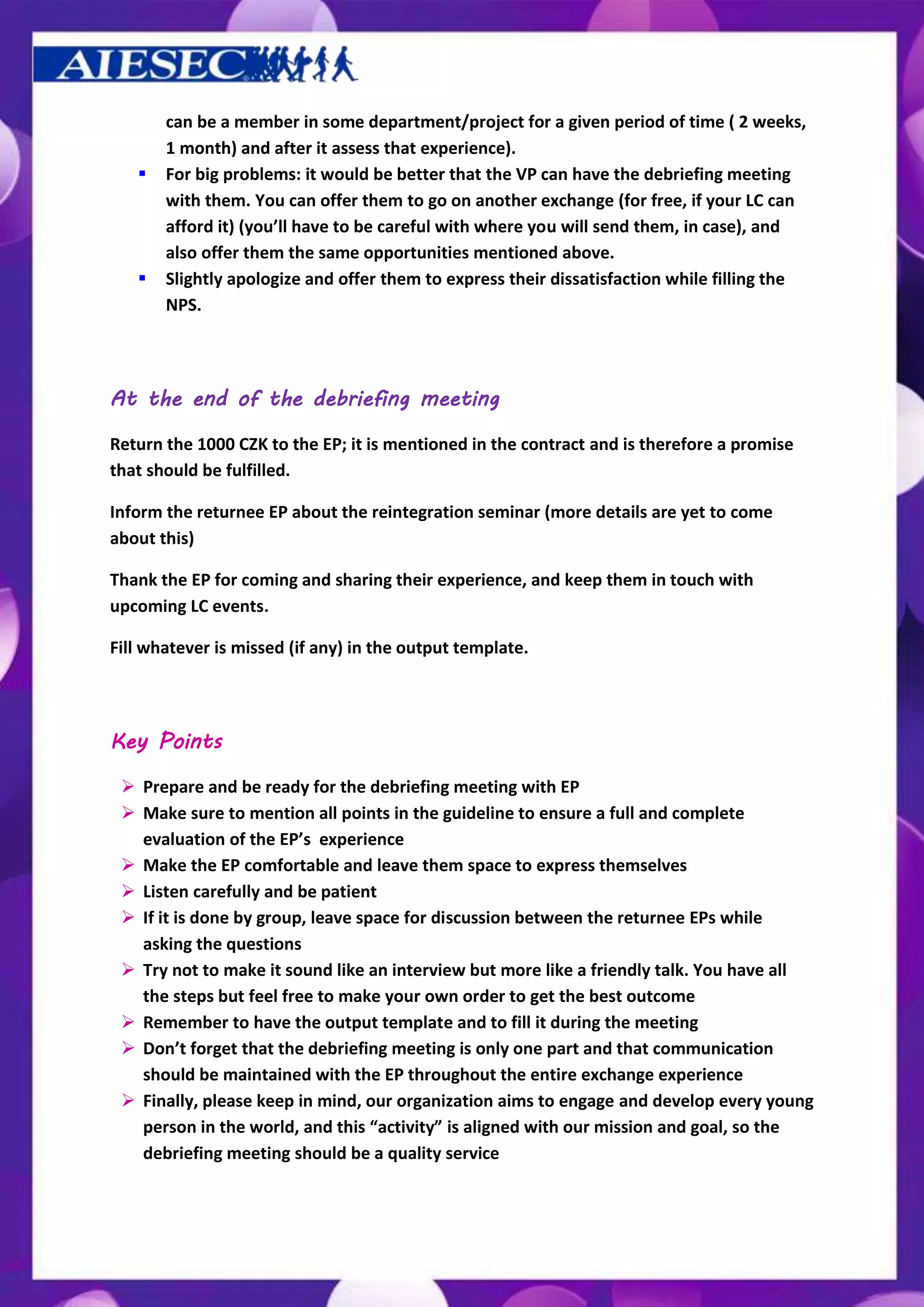 Guideline to Debriefings | PDF