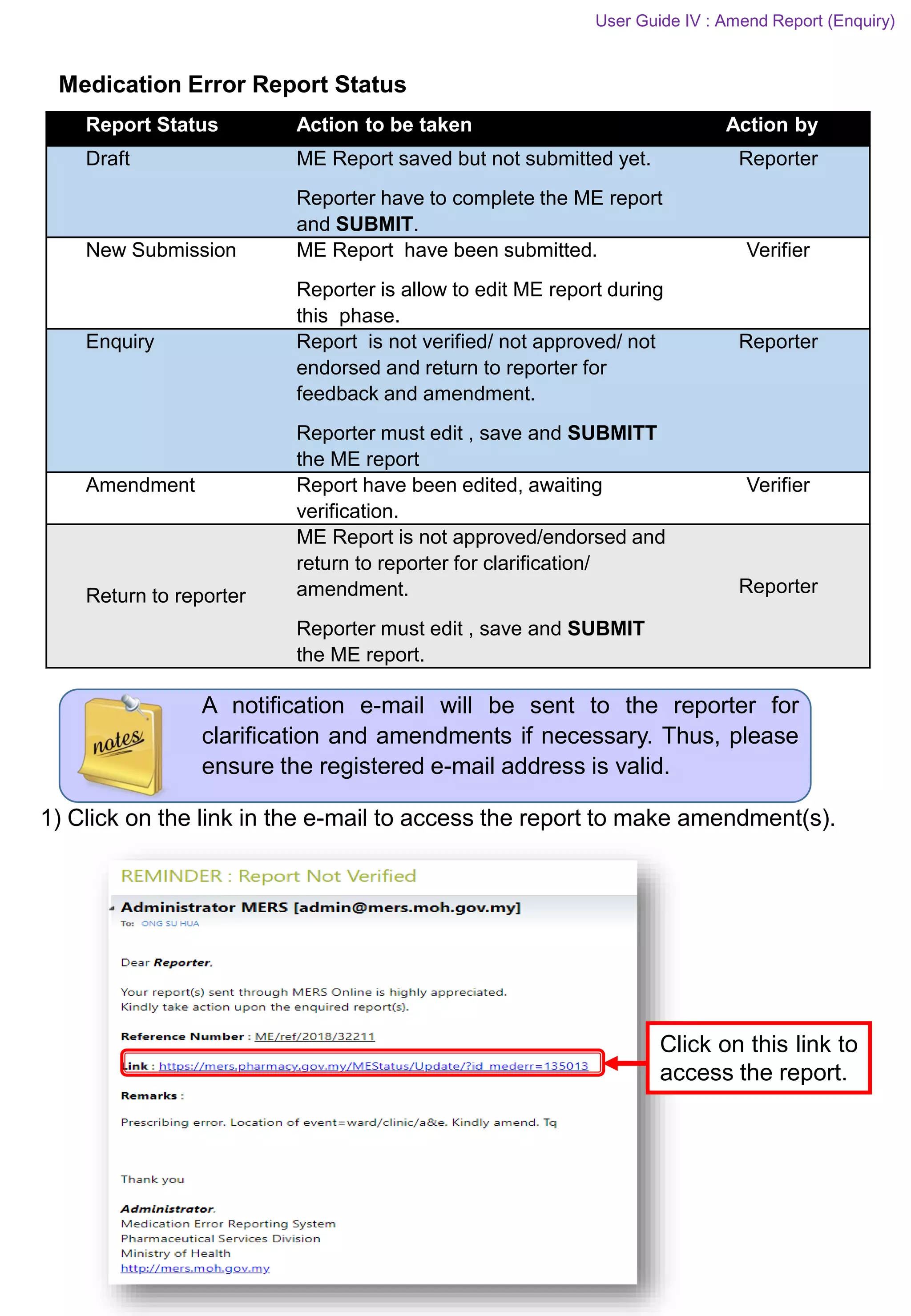 guideline medication error reporting system | PDF