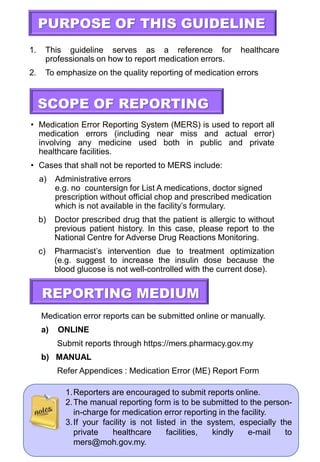guideline medication error reporting system | PDF