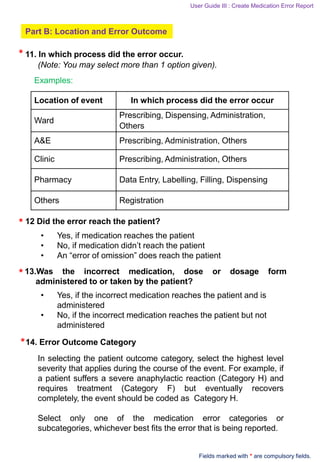 guideline medication error reporting system | PDF