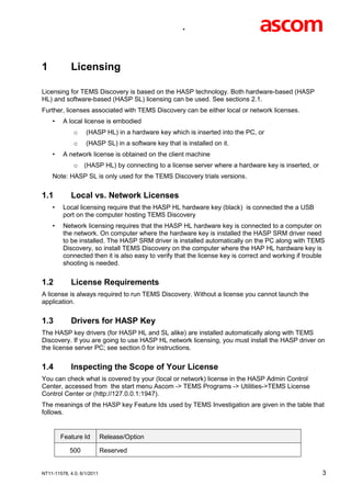 Guide line tems discovery 3.1 hasp licese | PDF