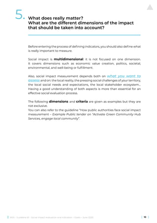 GUIDELINE: SOCIAL IMPACT EVALUATION AND INDICATORS | PDF