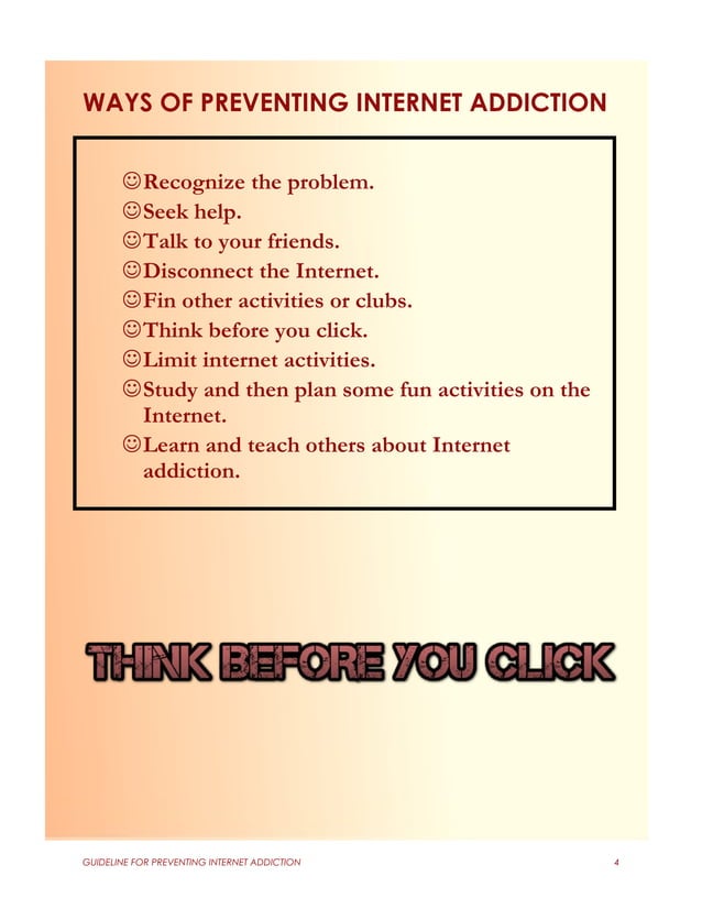 Guideline for preventing internet addiction | PDF