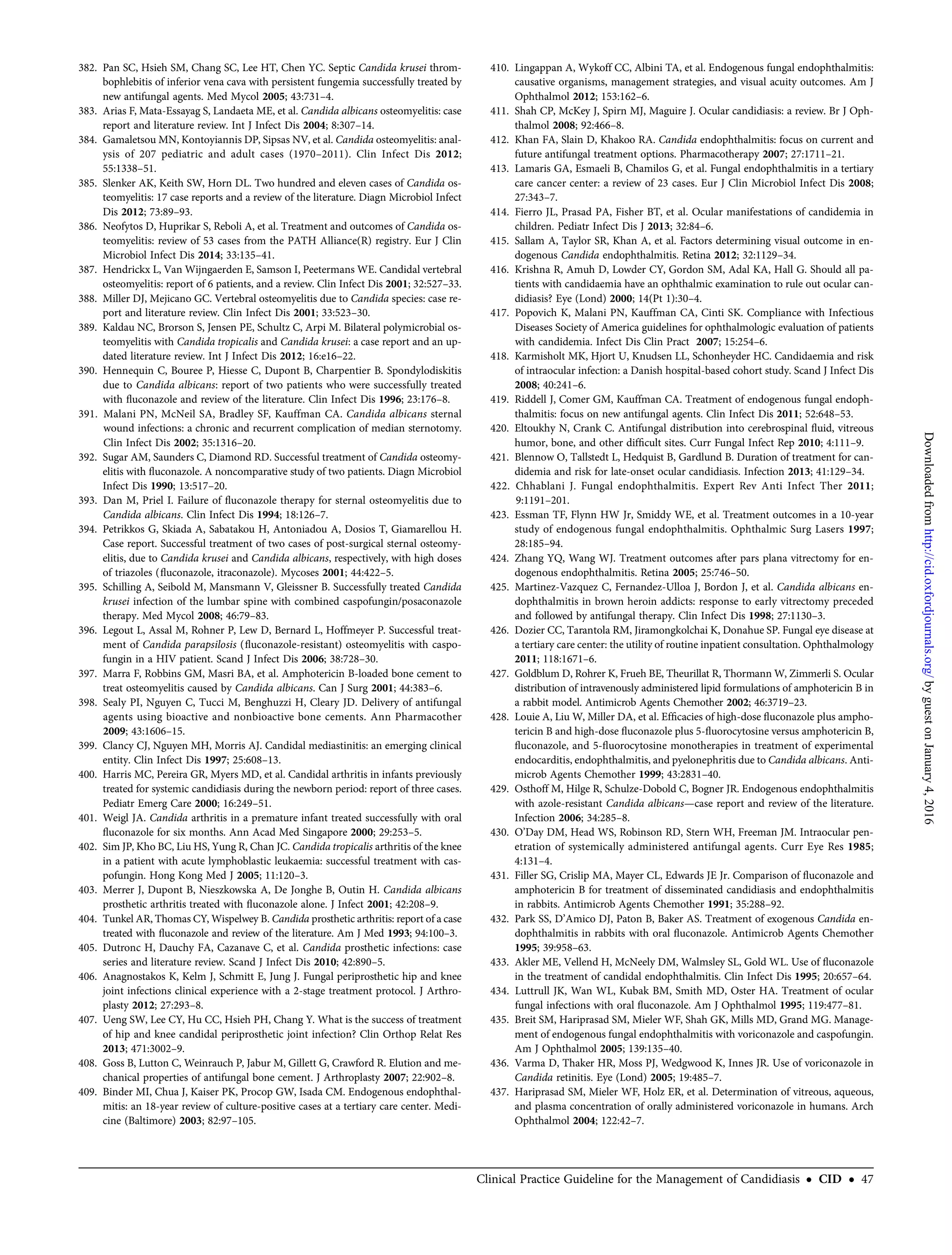 Guideline candidiasis 2016 idsa | PDF