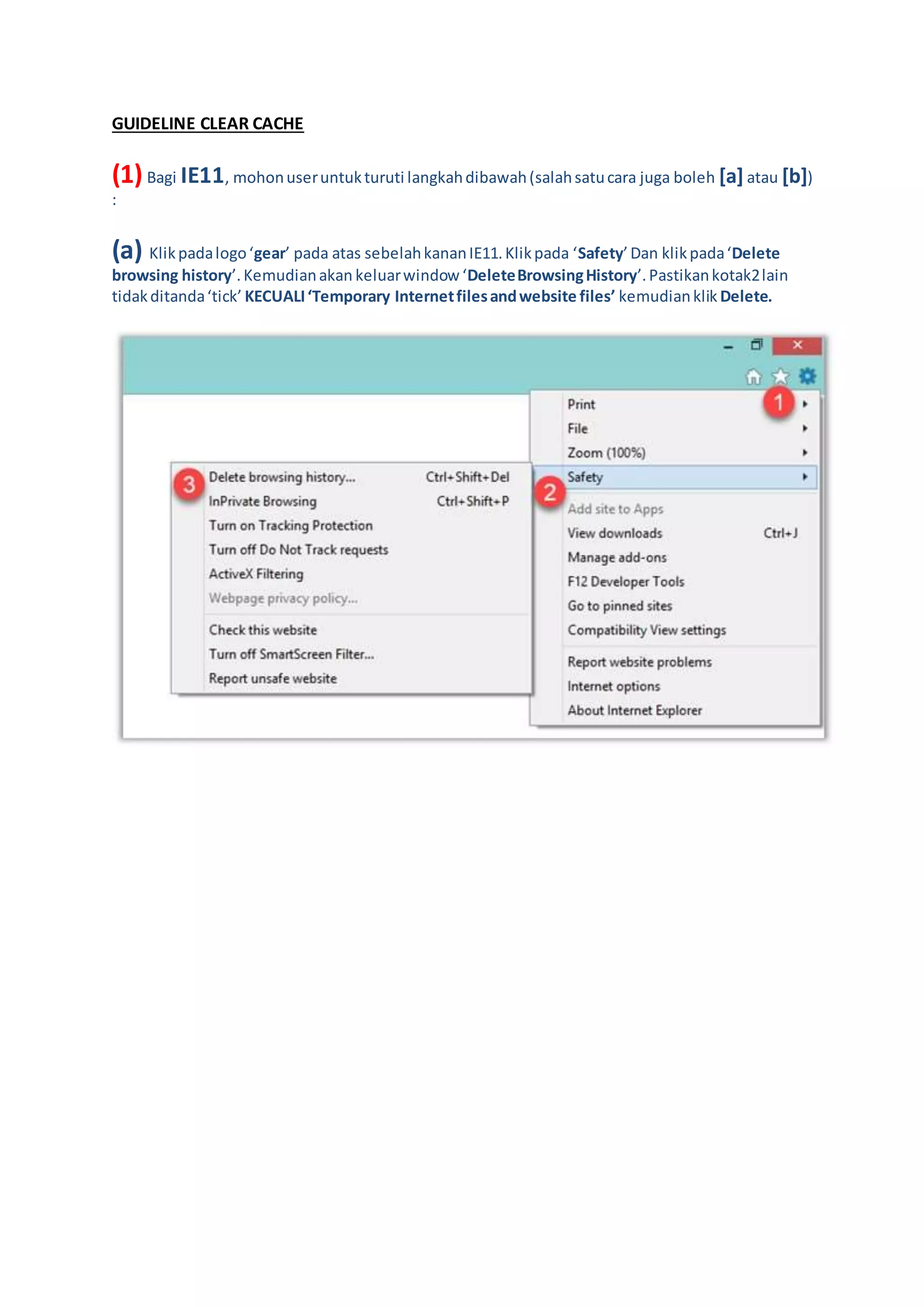 Guideline clear cache | DOCX