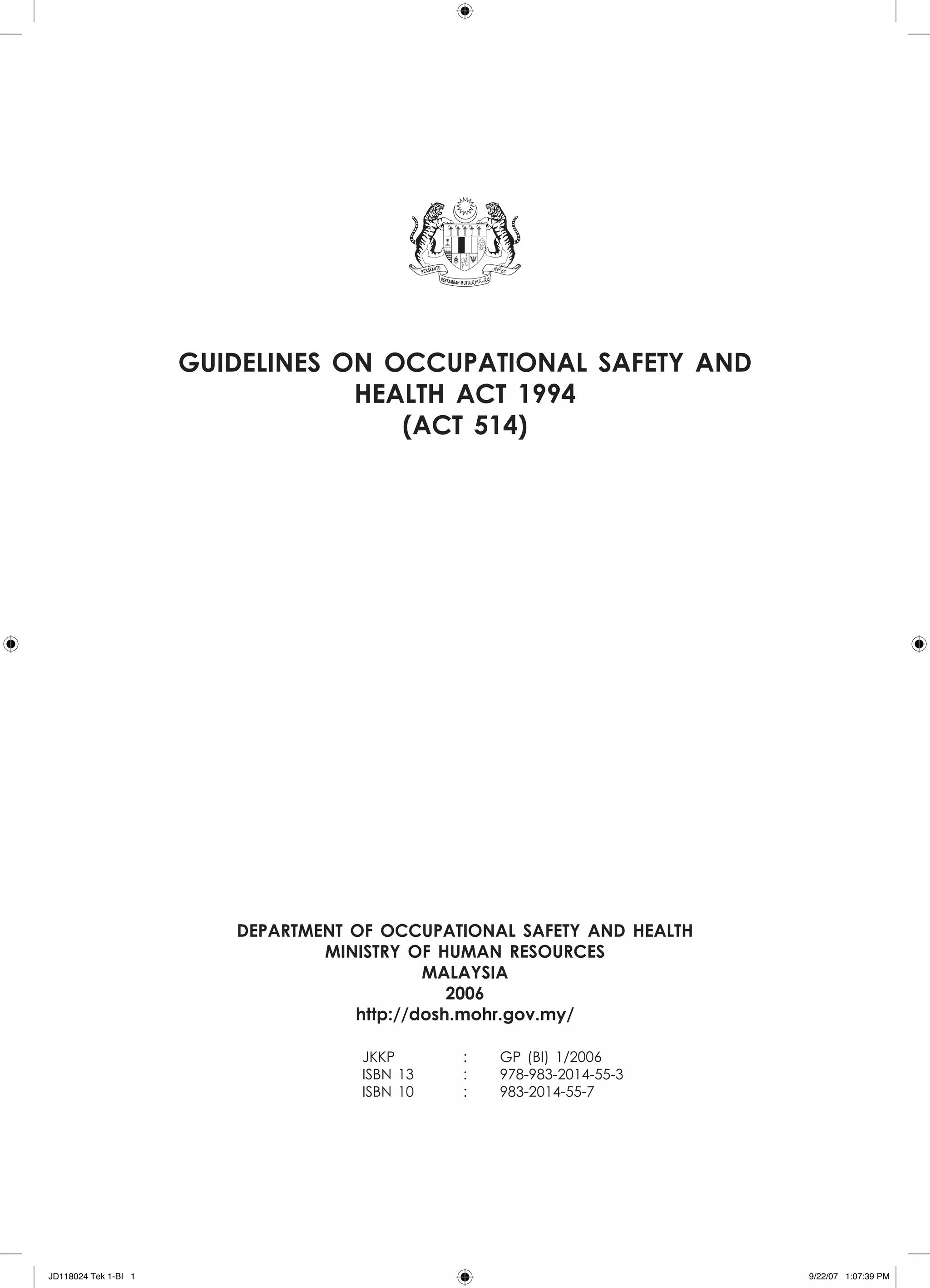 Guideline dosh garispanduan2006bi | PDF