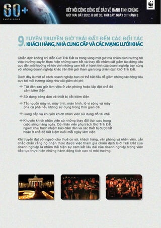 Guideline earth hour 2012 vietnamese | PDF