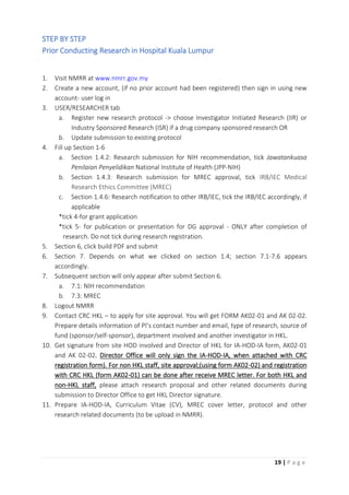 GUIDELINES ON CONDUCTING CLINICAL RESEARCH IN HOSPITAL KUALA LUMPUR | PDF
