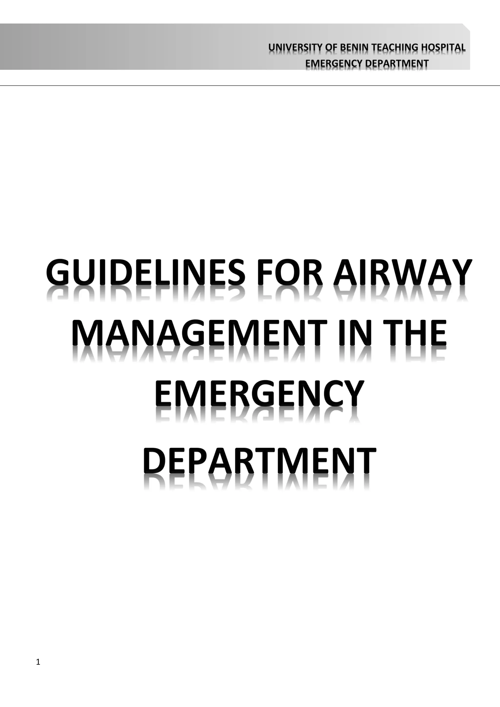 Guideline for airway management3 | PDF