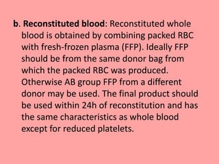 Guideline for blood transfusion in newborn (NNF) | PPTX