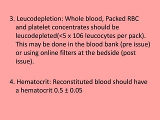 Guideline for blood transfusion in newborn (NNF) | PPTX