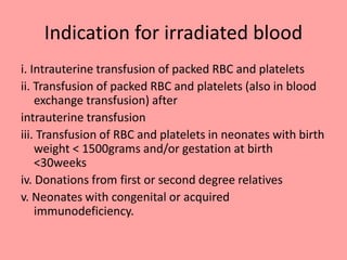 Guideline for blood transfusion in newborn (NNF) | PPTX