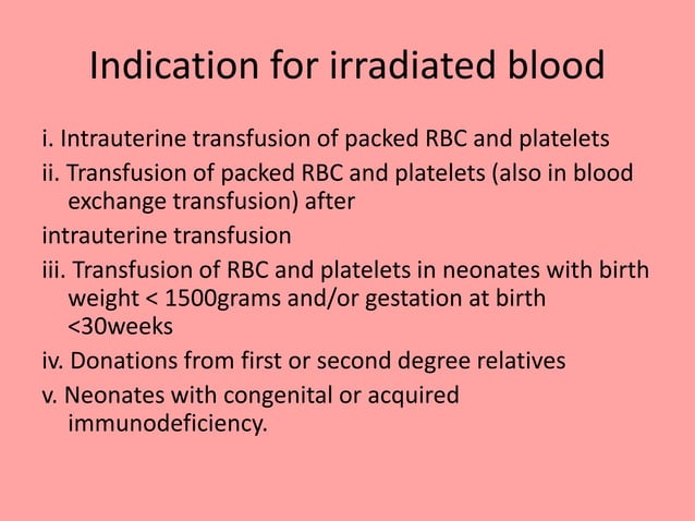 Guideline for blood transfusion in newborn (NNF) | PPTX | Blood ...