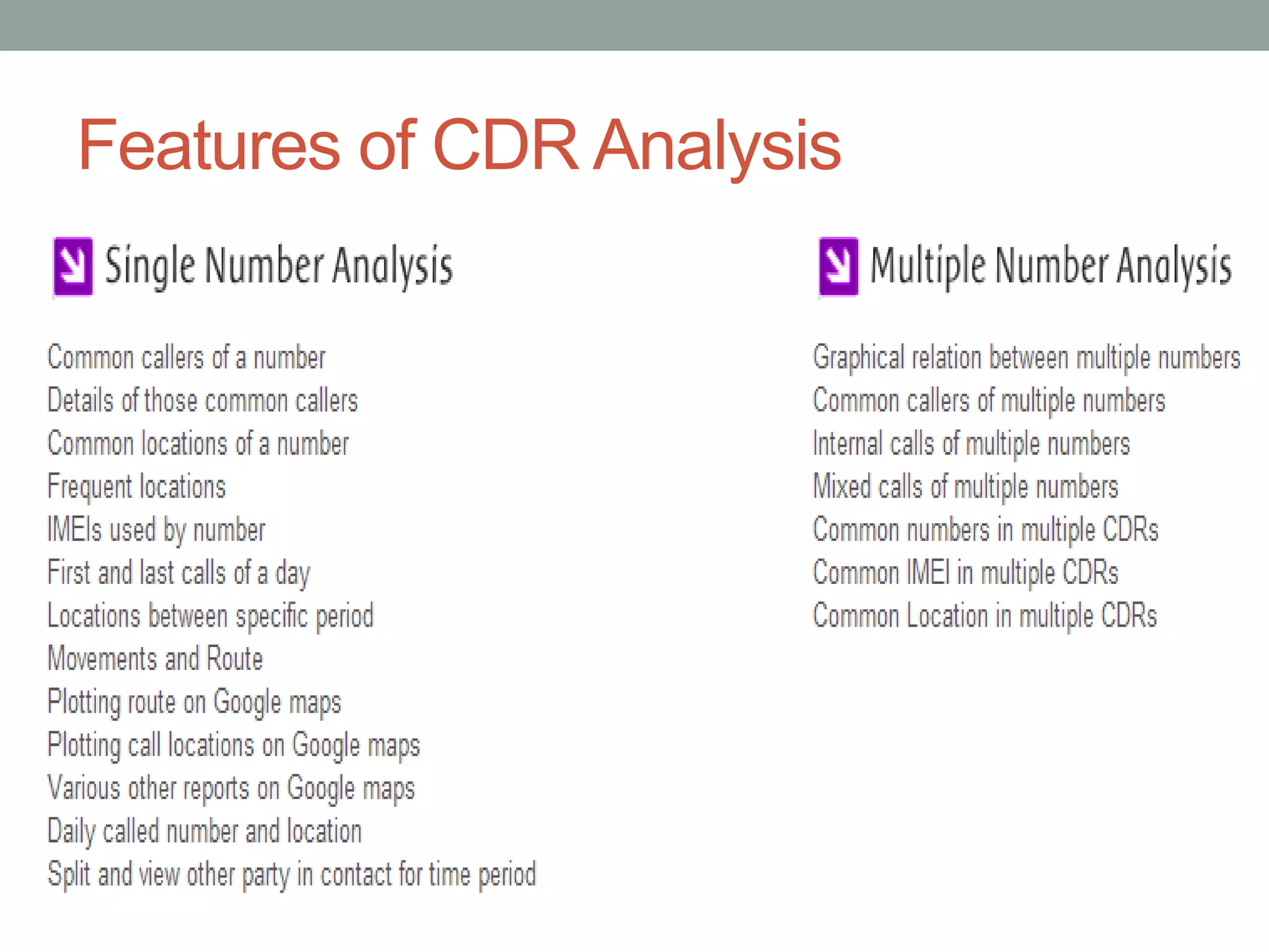Guideline for Call Data Record Analysis by Raghu Khimani | PPTX