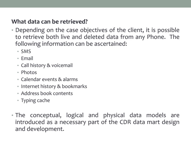 Guideline for Call Data Record Analysis by Raghu Khimani | PPTX