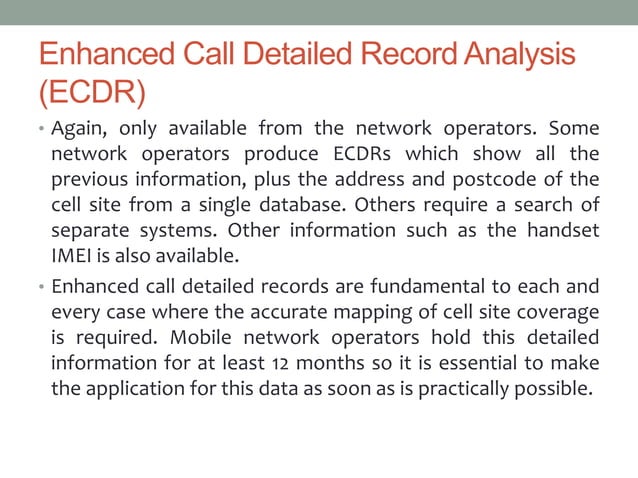 Guideline for Call Data Record Analysis by Raghu Khimani | PPTX