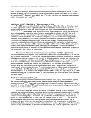 Guideline for disinfection and sterilization in healthcare facilities ...