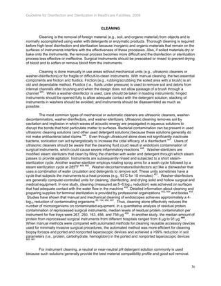 Guideline for disinfection and sterilization in healthcare facilities ...
