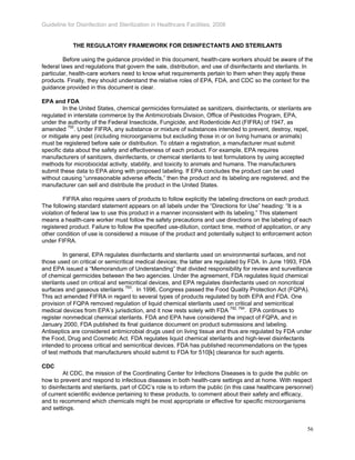 Guideline for disinfection and sterilization in healthcare facilities ...