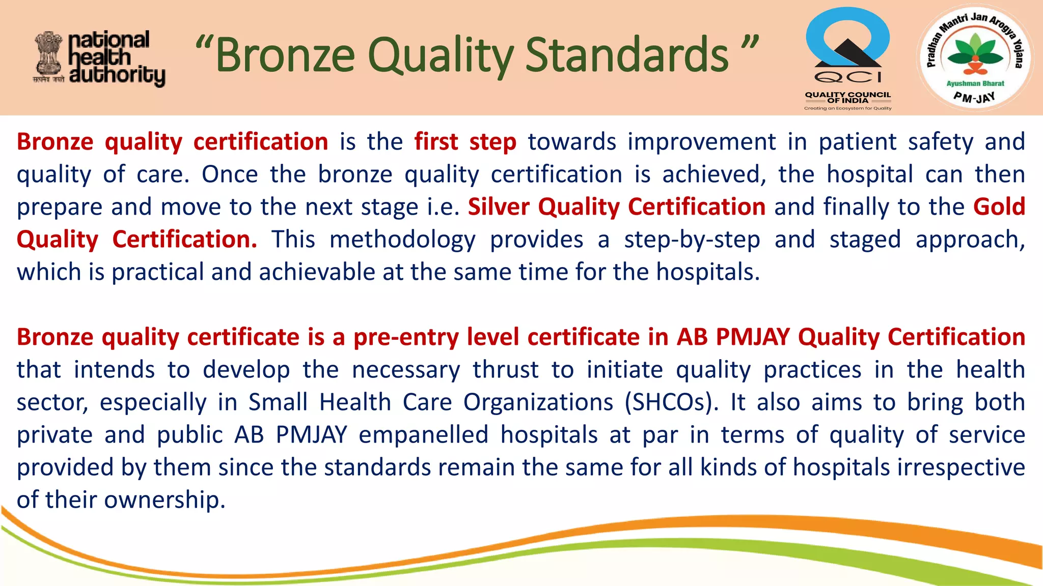 Guideline for How to Achieve Bronze Quality Certificate | PDF