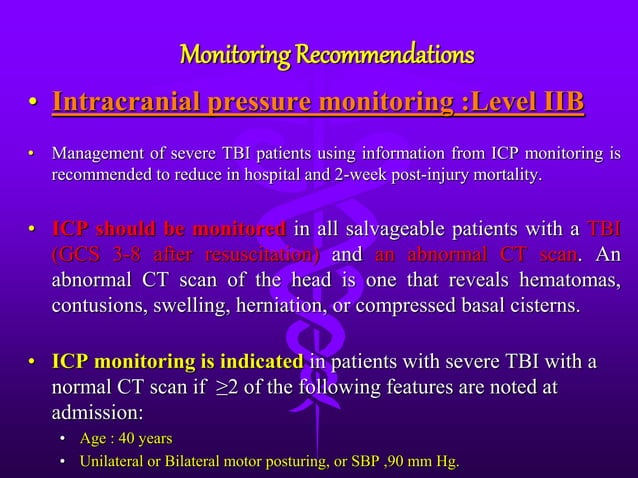 Guideline for management of TBI by Dr.sagor | PPTX