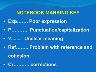 Guideline for teachers notebook checking.ppt