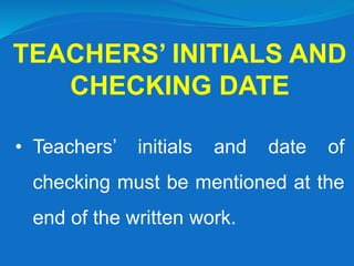 Guideline for teachers notebook checking.ppt