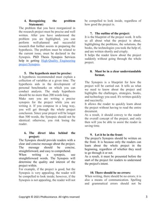 Guideline for Preparing PhD Course Work Synopsis on Engineering ...
