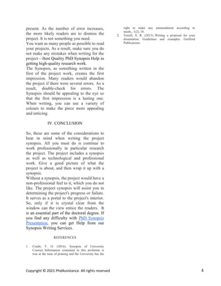 Guideline for Preparing PhD Course Work Synopsis on Engineering ...