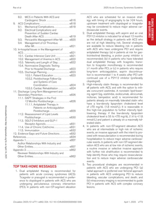 Guideline for The Management of ACS Update | PDF