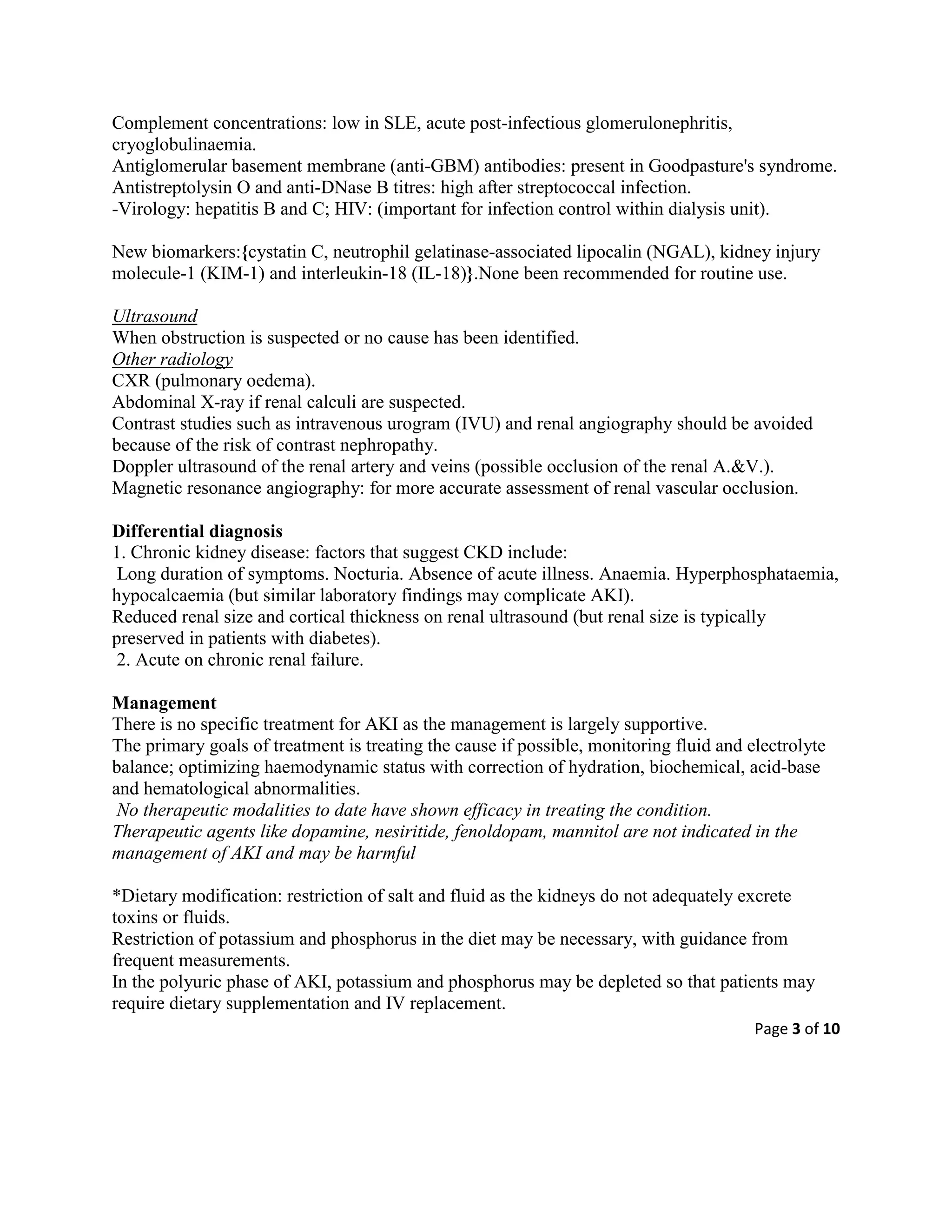 Guideline, management of acute kidney injury | PDF
