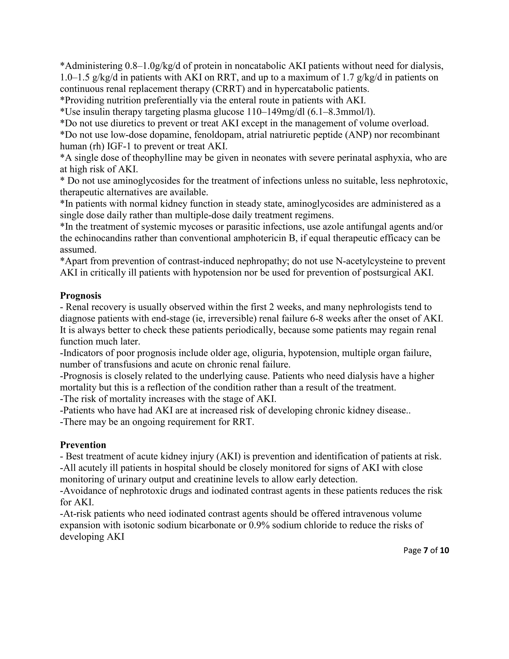 Guideline, management of acute kidney injury | PDF