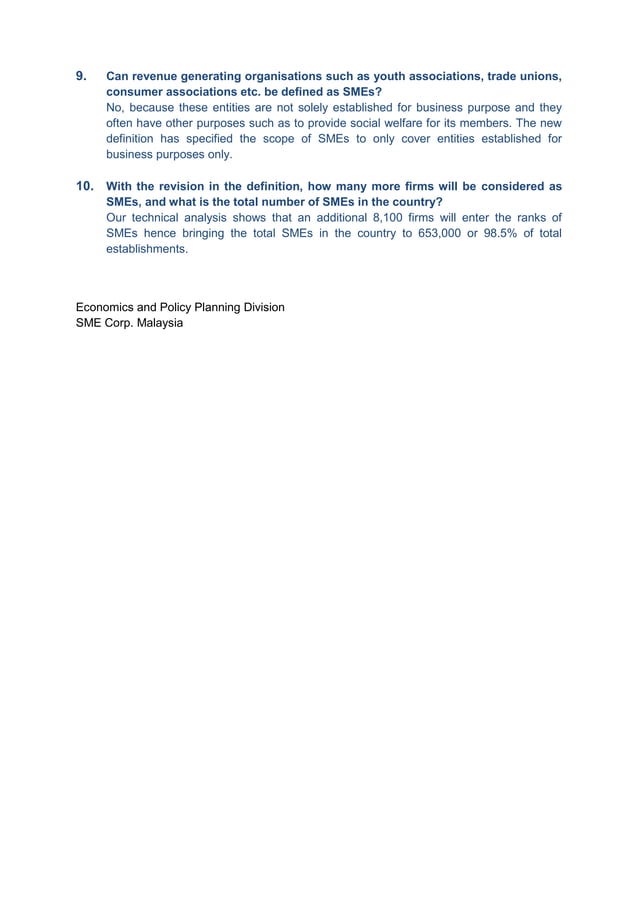 Malaysian SME Definition by SME Corp | PDF | Small and Medium-sized ...