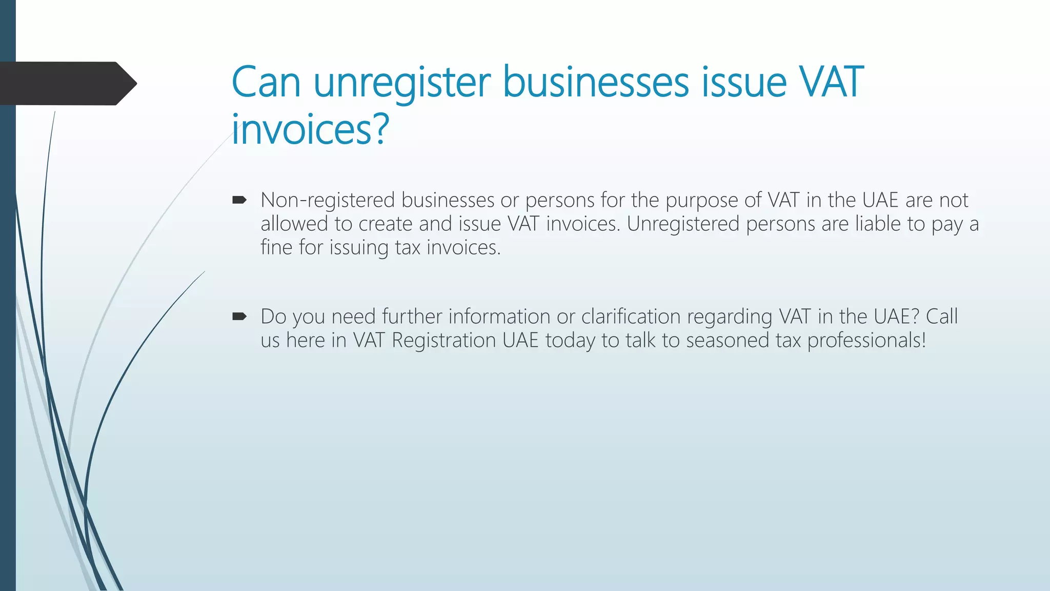 Guideline on creating VAT invoices in UAE | PPTX