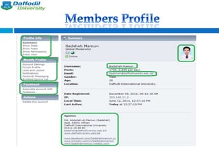 Guideline on Daffodil International University (DIU) forum (User ...