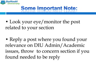 Guideline on Daffodil International University (DIU) forum (User ...
