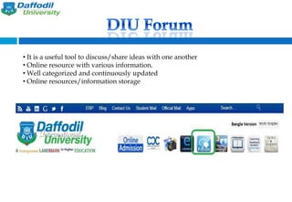 Guideline on Daffodil International University (DIU) forum (User ...