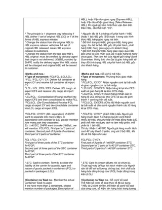 Guideline on issuance HBL (ENG-VNM) | PDF
