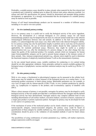 Guideline on potency testing of cell based immunotherapy medicinal ...