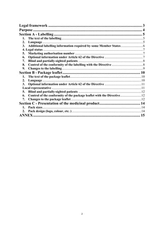 Guideline packaging information | PDF
