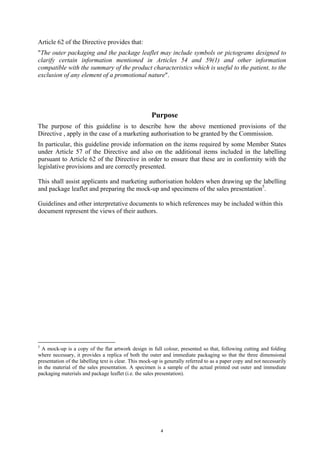 Guideline packaging information | PDF