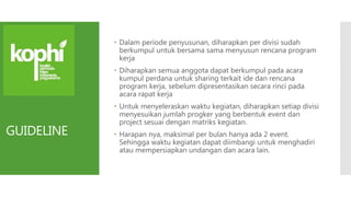 Guideline pembuatan program kerja | PPTX