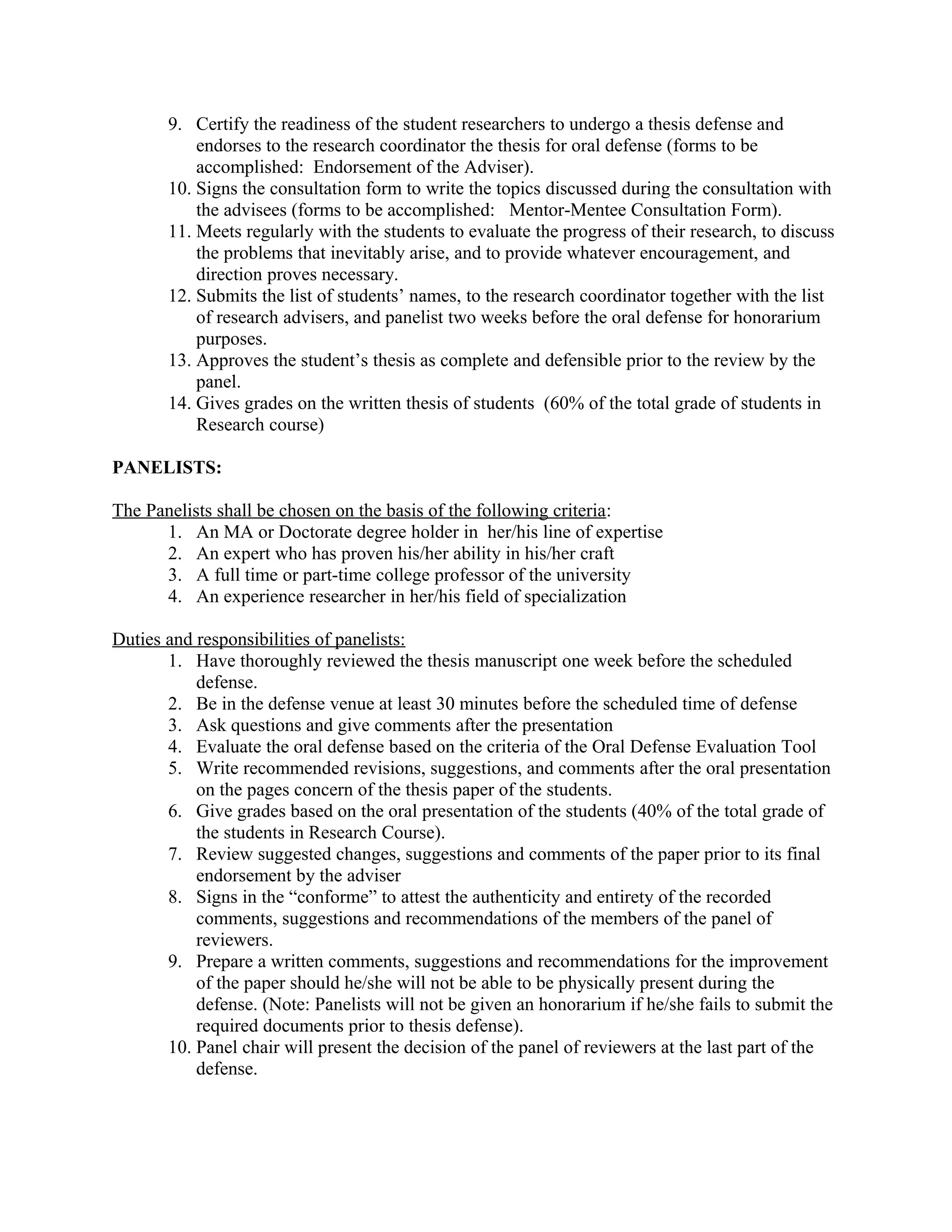 Guidelines for the undergraduate thesis with remarks | DOC