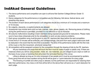 Dance contest guidelines for the dance competition | DOCX