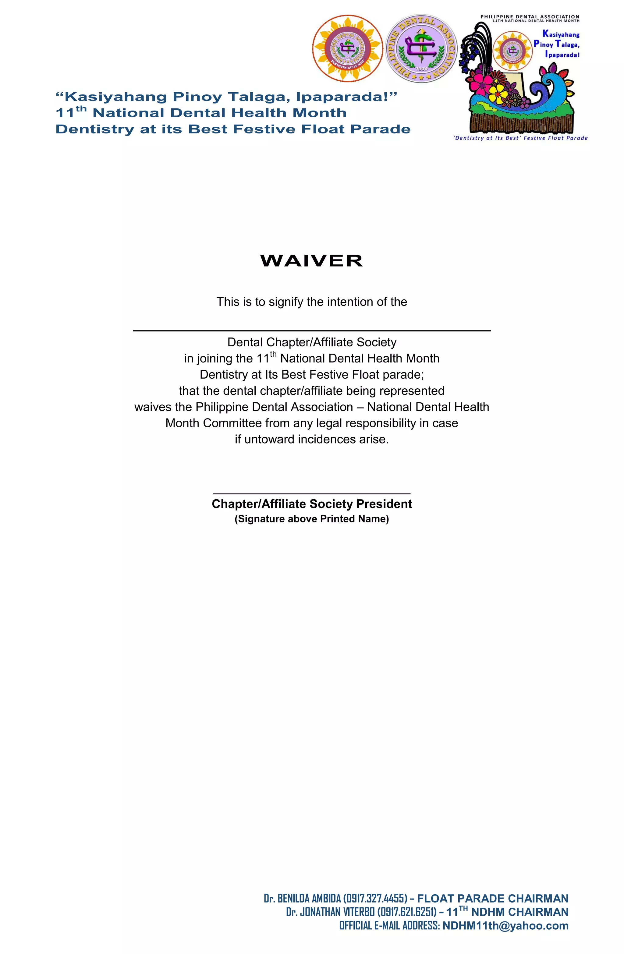 PDA Festive Float Parade 2014 - Guidelines | PDF